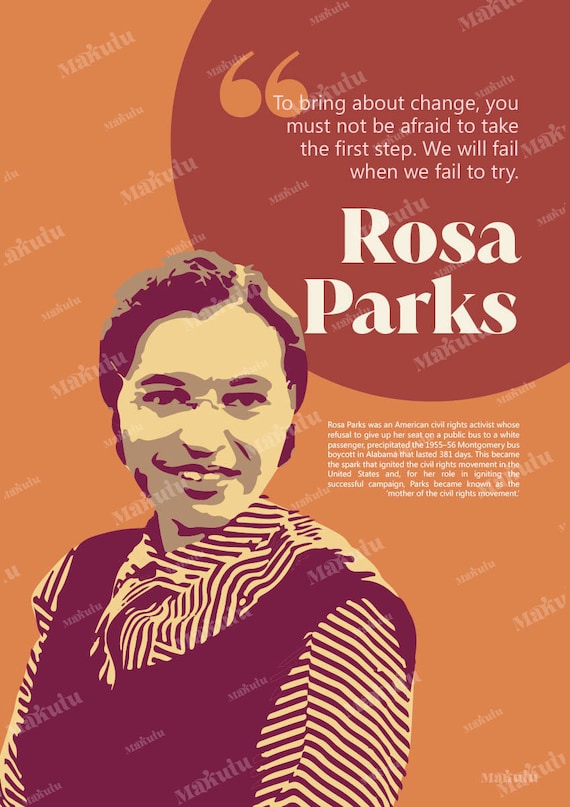 Rosa Parks A3 Poster Influential Women | Etsy
