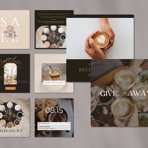 100+ Instagram Template for Modern Coffee Shops, Food and Beverage ...