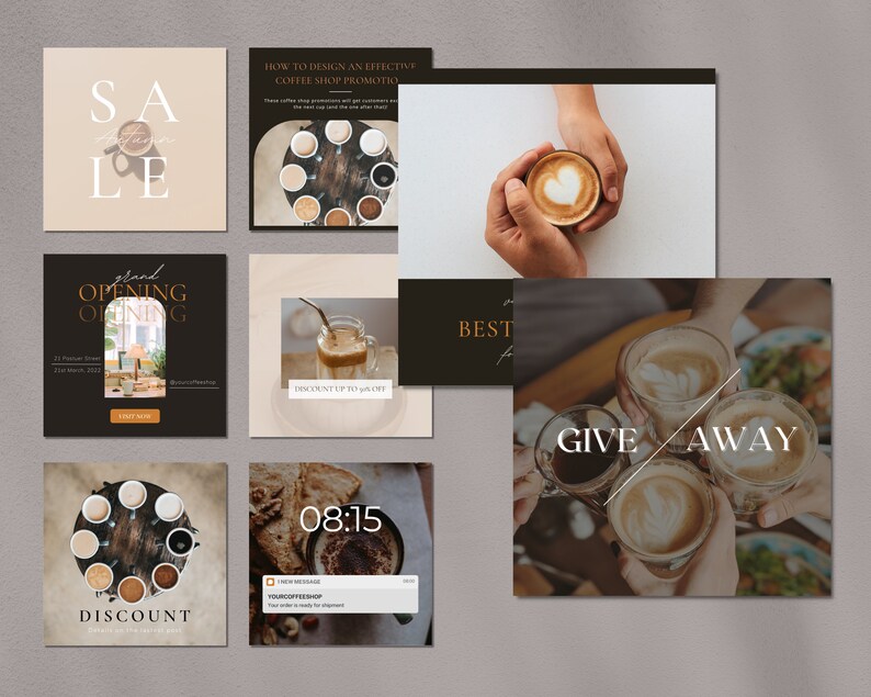100+ Instagram Template for Modern Coffee Shops, Food and Beverage ...