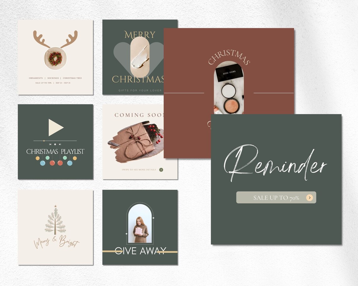 50 Instagram Template for Christmas Christmas Instagram Template Canva ...