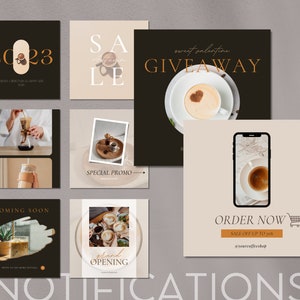 100+ Instagram Template for Modern Coffee Shops, Food and Beverage ...