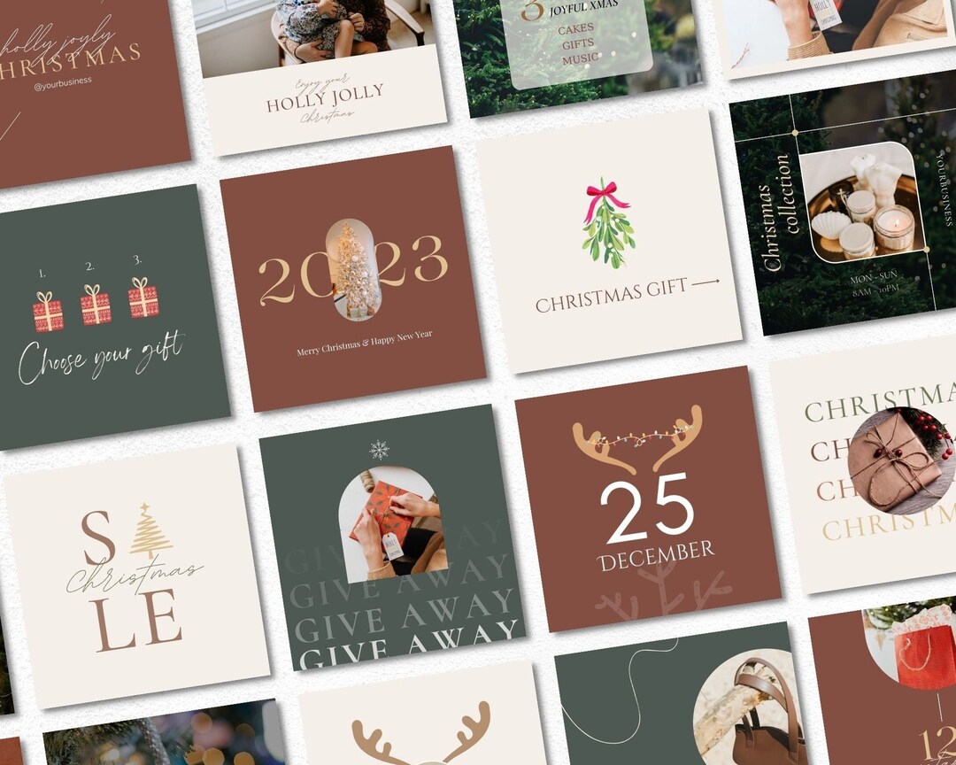 50 Instagram Template for Christmas Christmas Instagram Template Canva ...