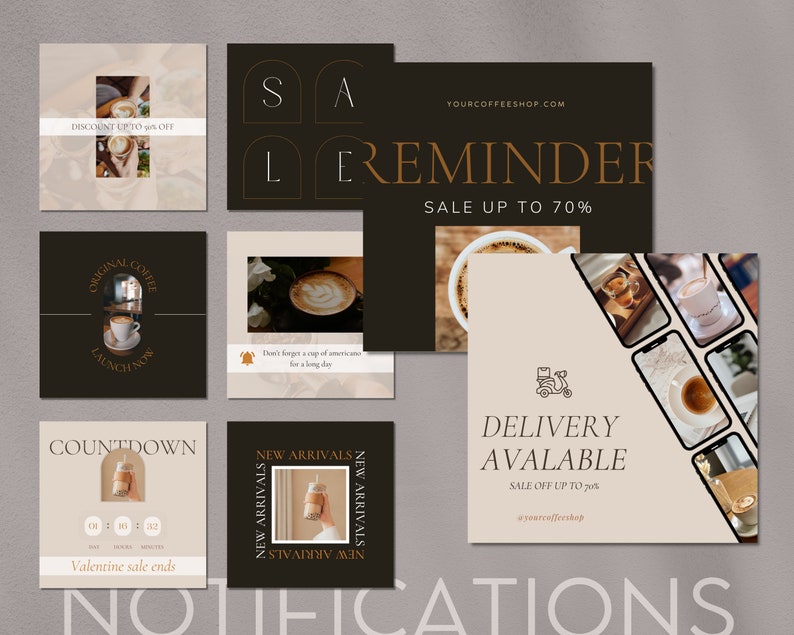 100+ Instagram Template for Modern Coffee Shops, Food and Beverage ...