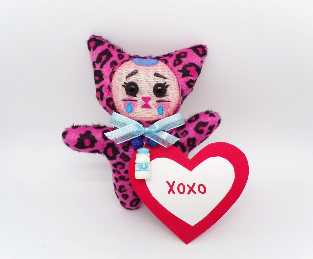 Kawaii Cat Plushie Leopard Crying Cat - Etsy