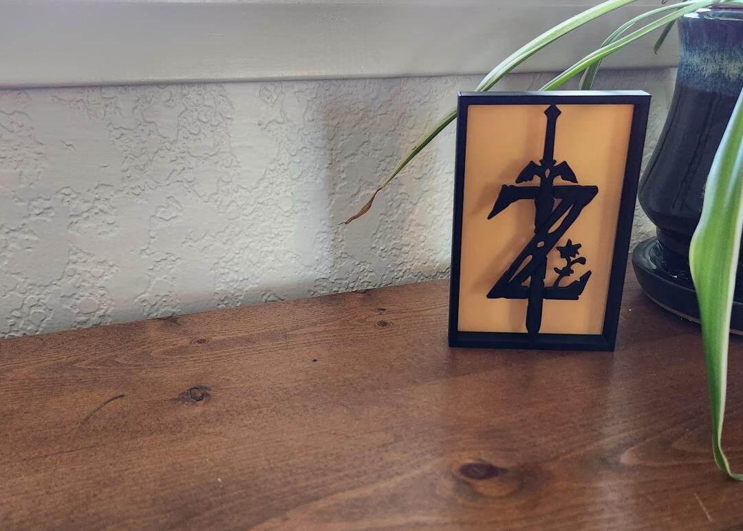 3D Printed Zelda Silhouette Art - Etsy