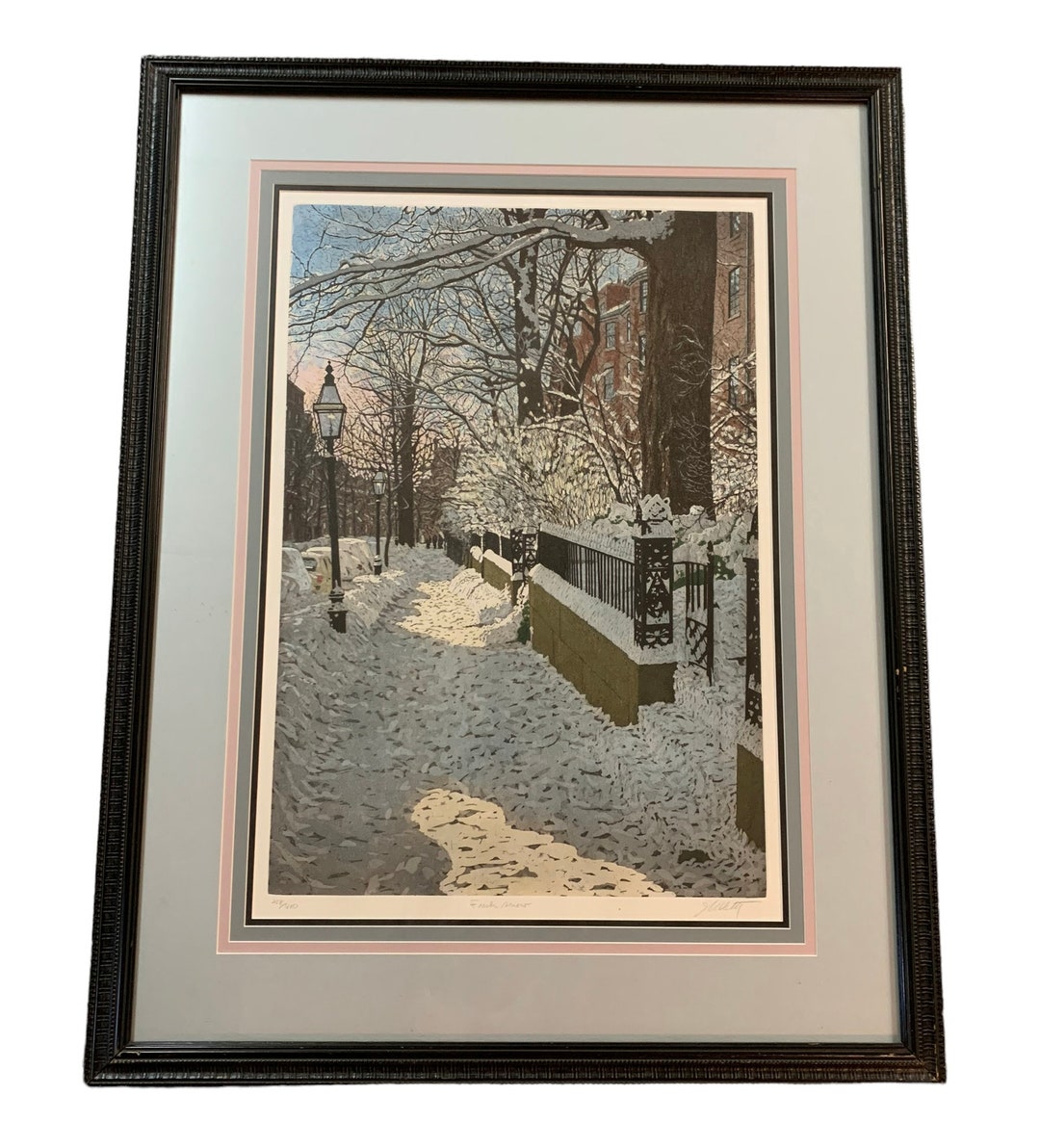 John Collette Artist Etching Print fresh Snow - Etsy