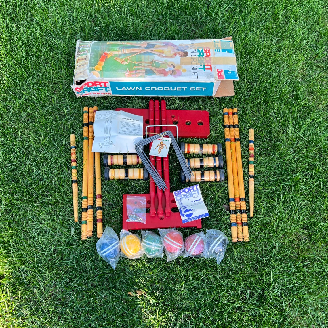 Vintage Croquet 6 Player Sportcraft New Open Box - Etsy