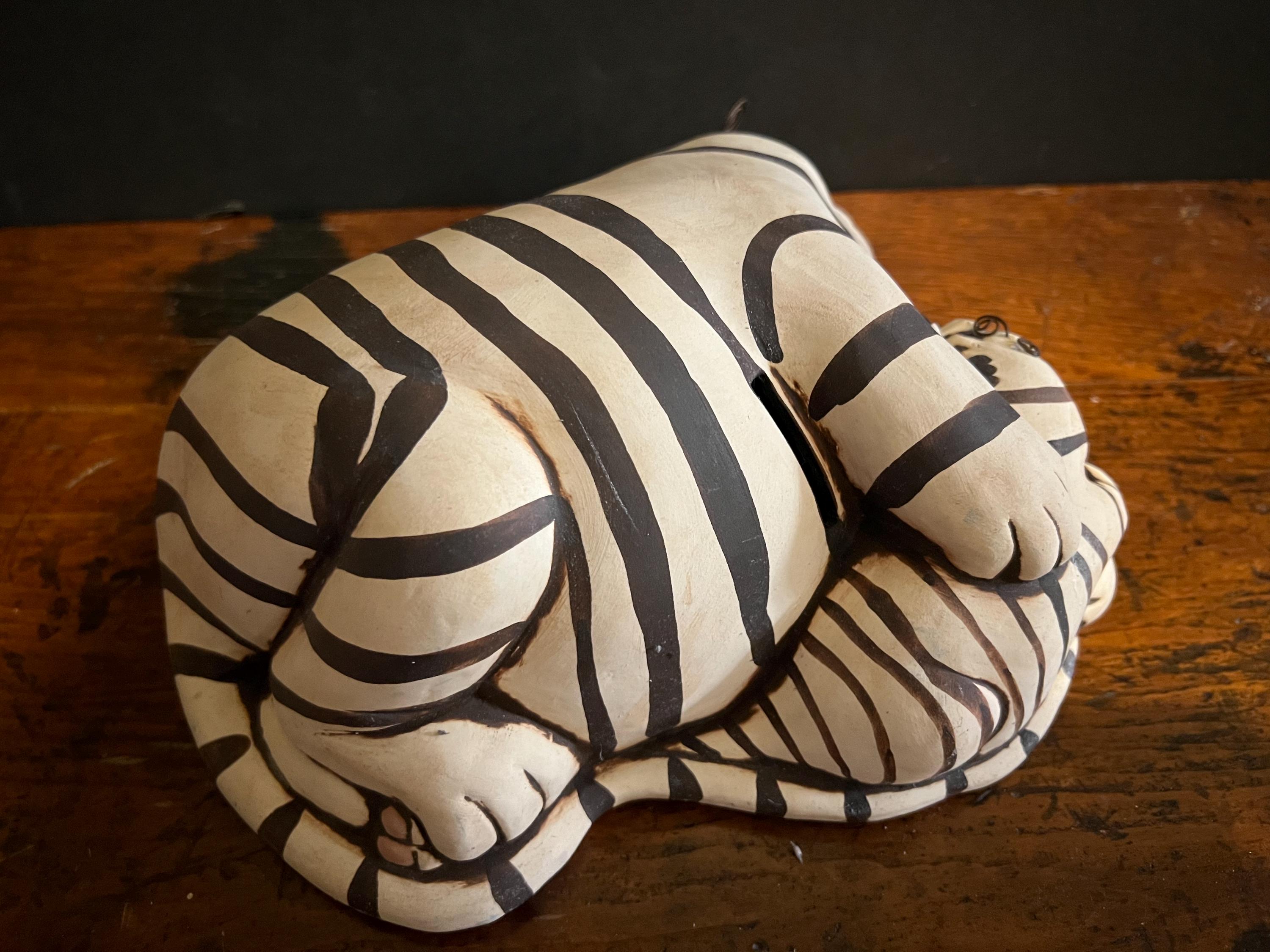 Vintage Fat Cat Kitten C Butler Jones Art Pottery Coin Bank Clay Signed ...