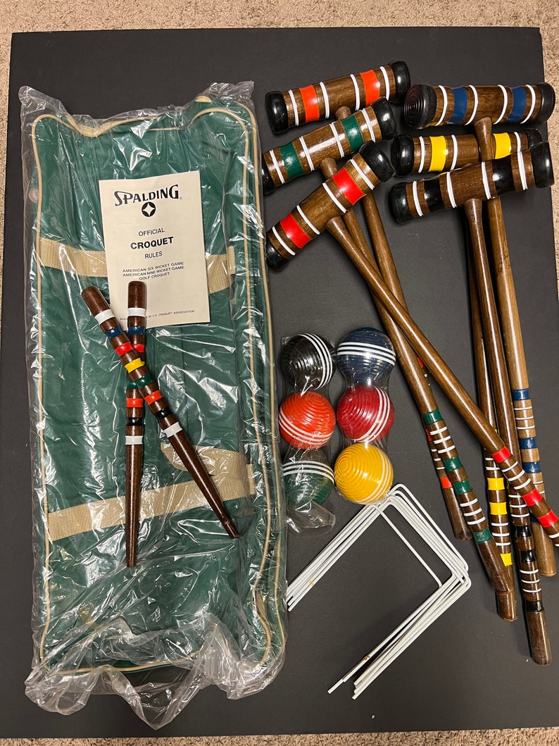 Vintage Croquet Set 6 Player Complete New With Carry Storage Bag - Etsy
