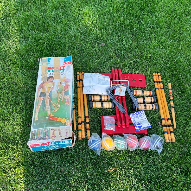 Vintage Croquet 6 Player Sportcraft New Open Box - Etsy