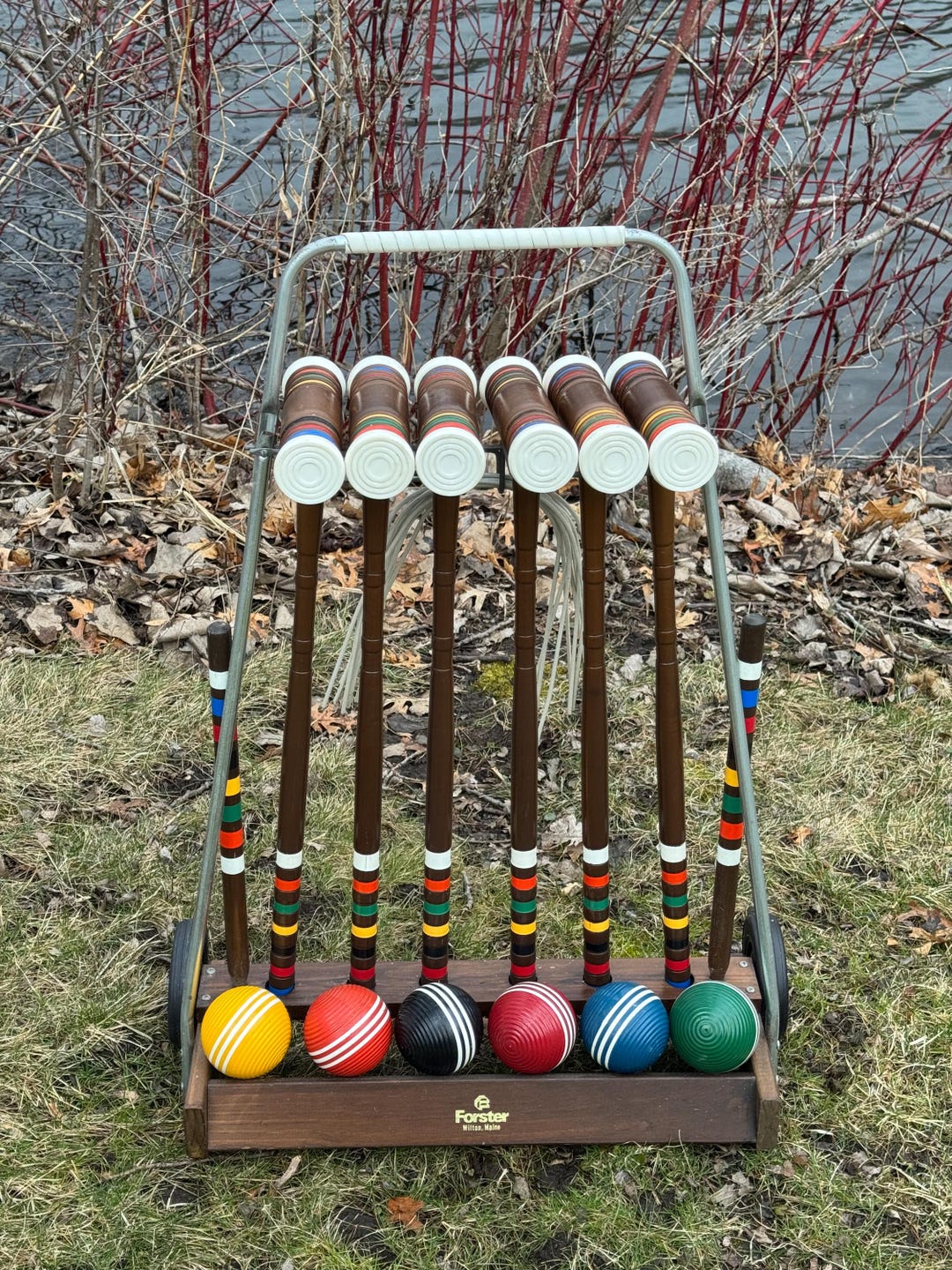 Vintage Forster Croquet Set With Cart 6 Player - Etsy