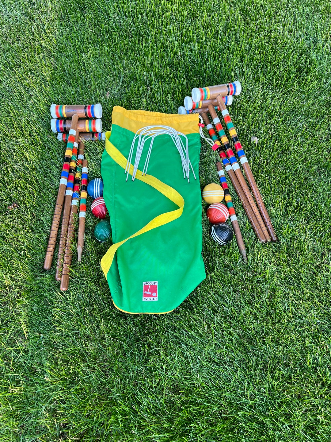 Vintage Croquet Set 6 Player Complete With Carry/storage Bag - Etsy
