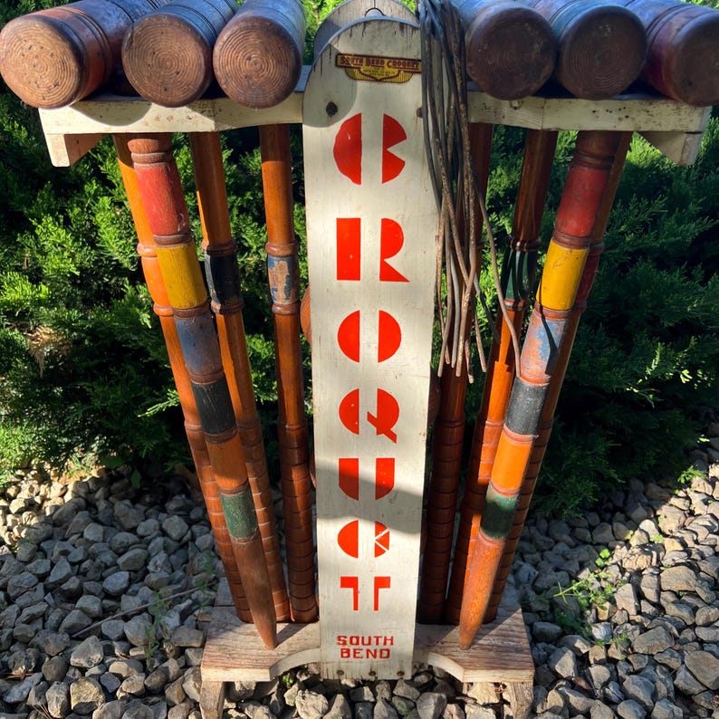 Vintage Croquet Set 6 Player South Bend - Etsy