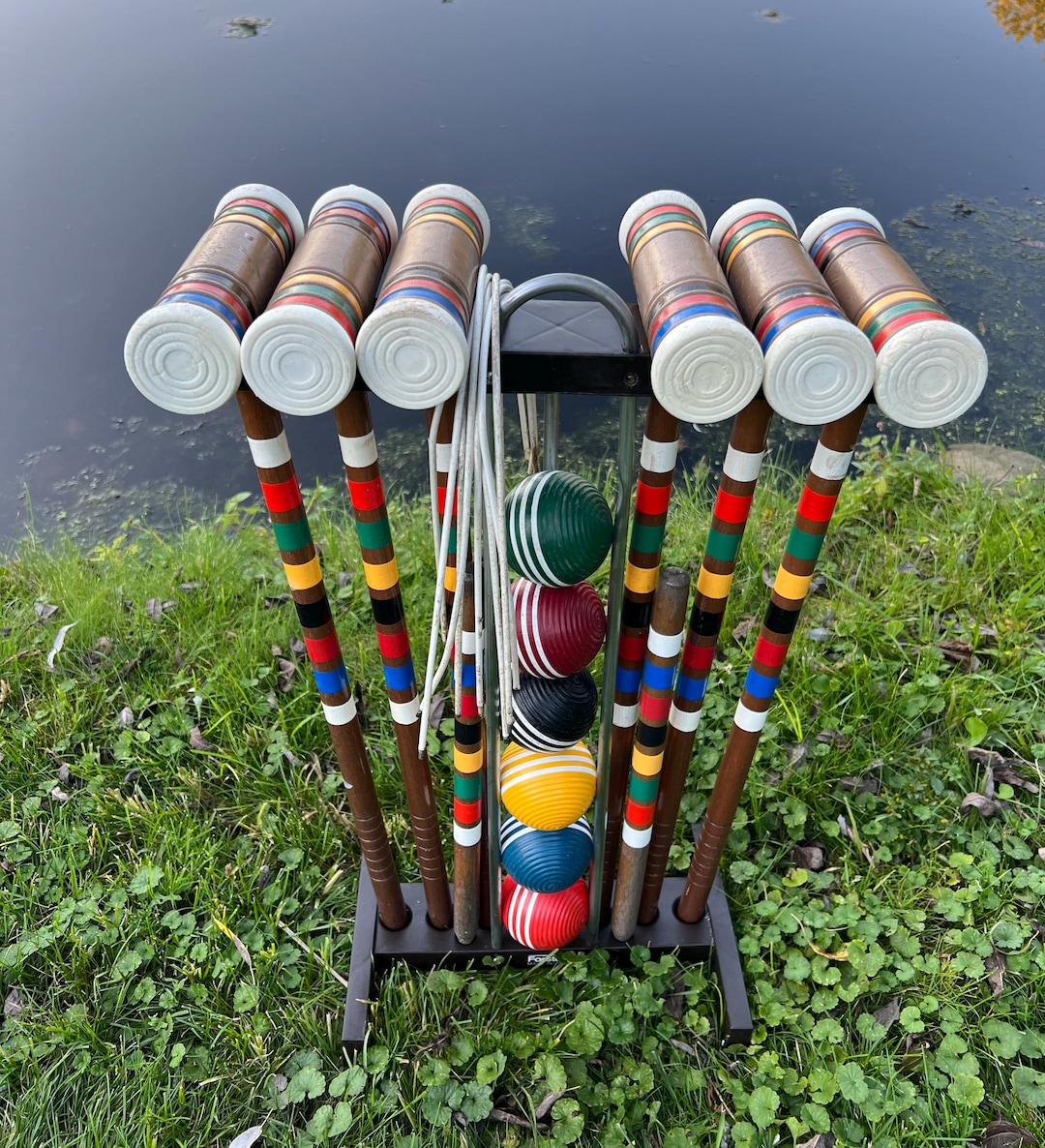 Vintage Forster Croquet Set With Stand 6 Player Complete - Etsy