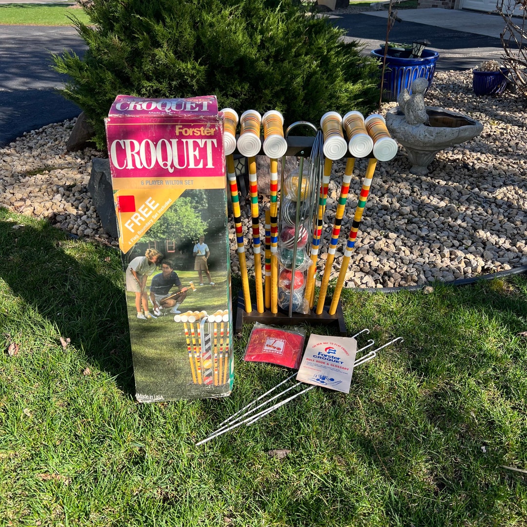 Vintage Forster Croquet Set 6 Player Open Box - Etsy