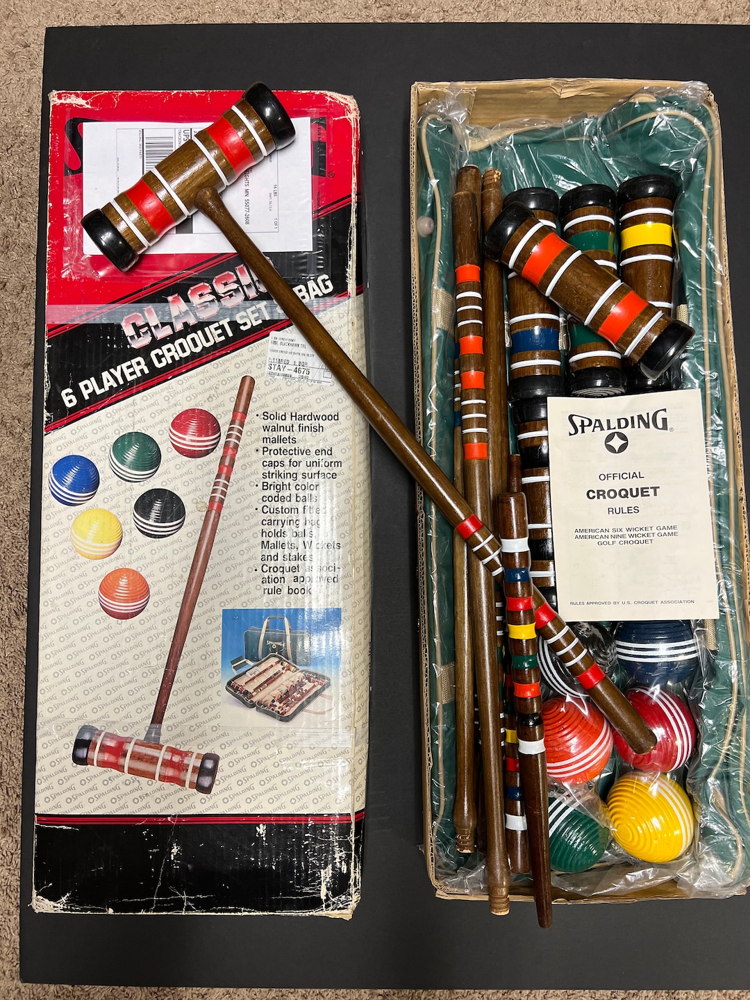 Vintage Croquet Set 6 Player Complete New With Carry Storage Bag - Etsy