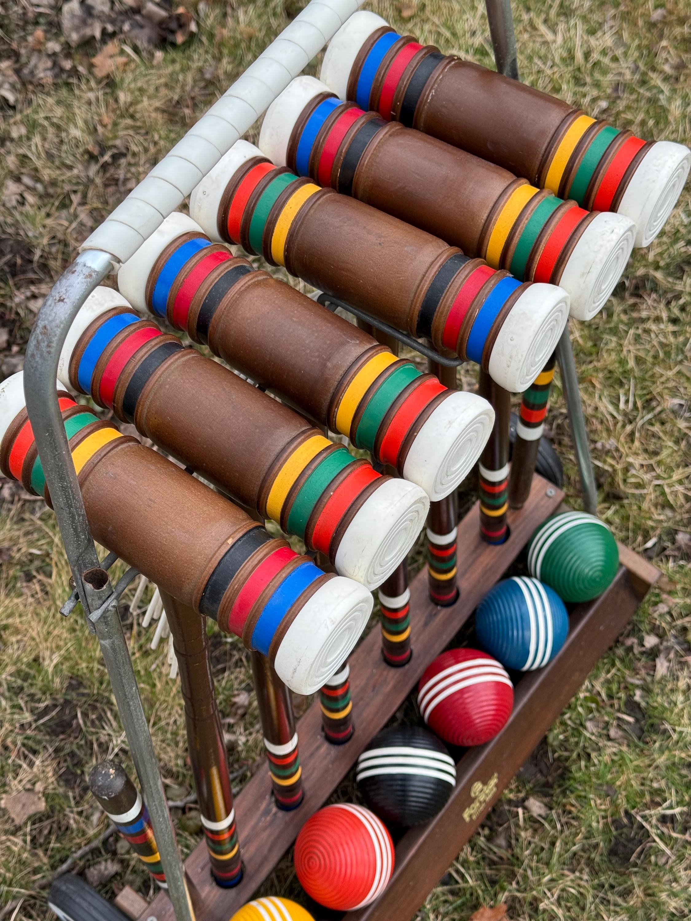 Vintage Forster Croquet Set With Cart 6 Player - Etsy