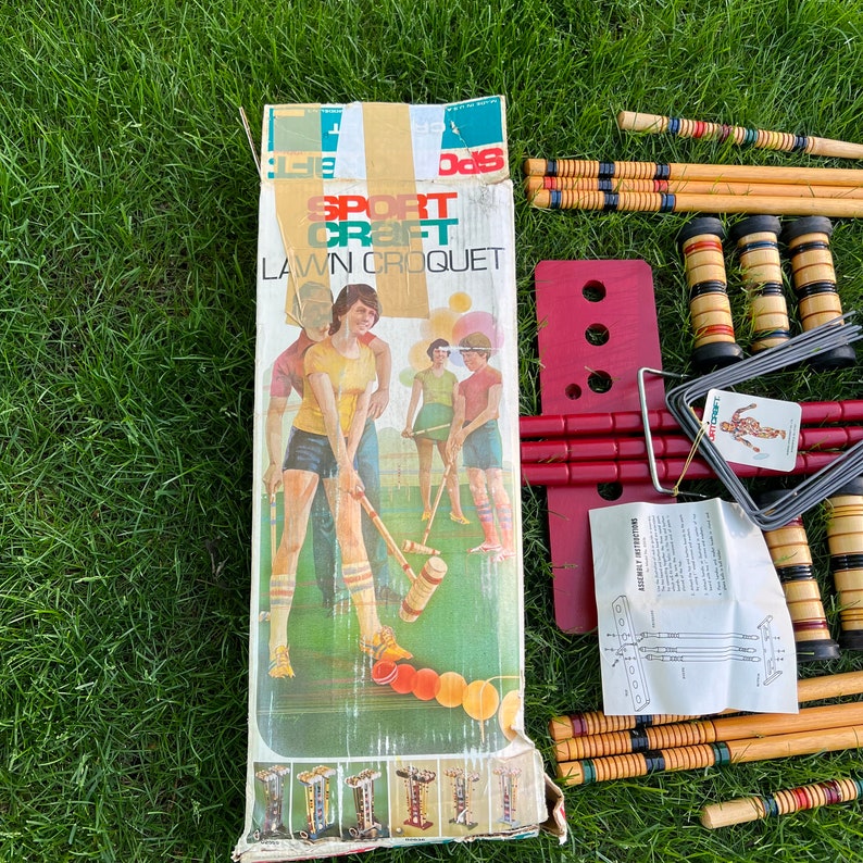 Vintage Croquet 6 Player Sportcraft New Open Box - Etsy