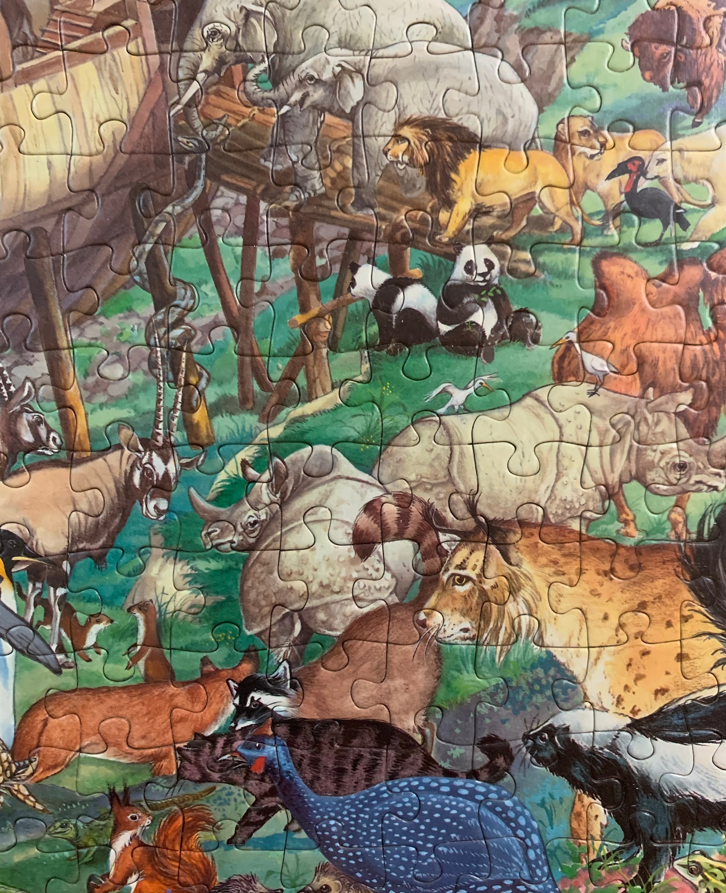 Noah's Ark Picture PUZZLE With Calligraphy Bible Verse - Etsy