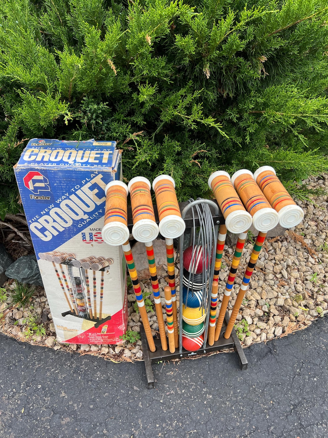 Vintage Forster Croquet Set With Stand 6 Player Complete - Etsy