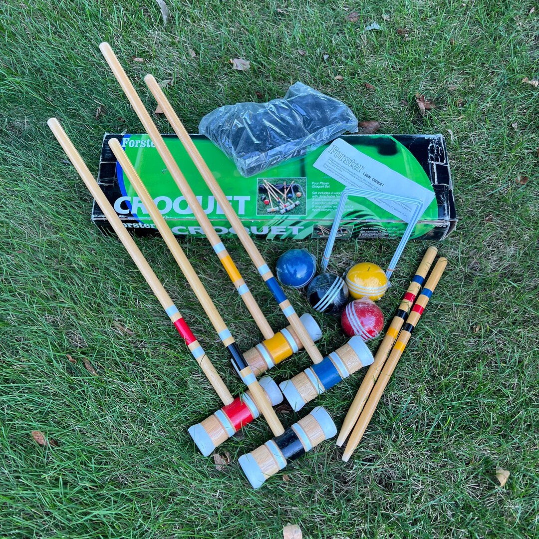 Vintage Forster Croquet Set 4 Player With Bag New - Etsy
