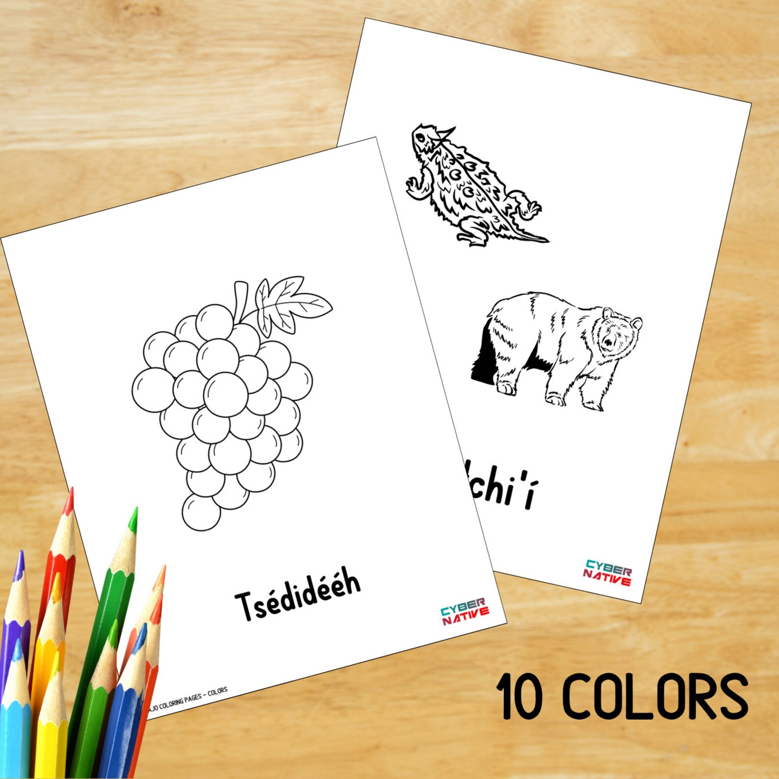 Colors (navajo Coloring Pages) - Etsy