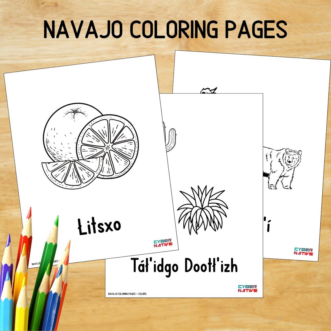 Colors (navajo Coloring Pages) - Etsy