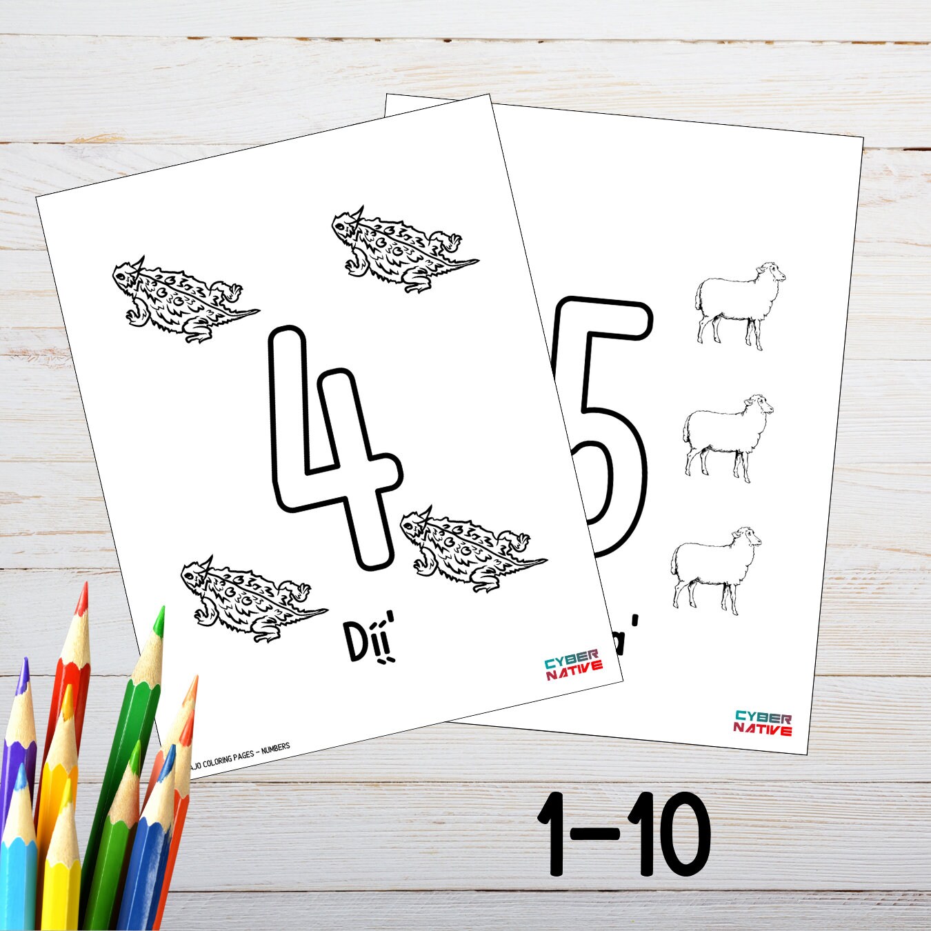 Numbers (navajo Coloring Pages) - Etsy