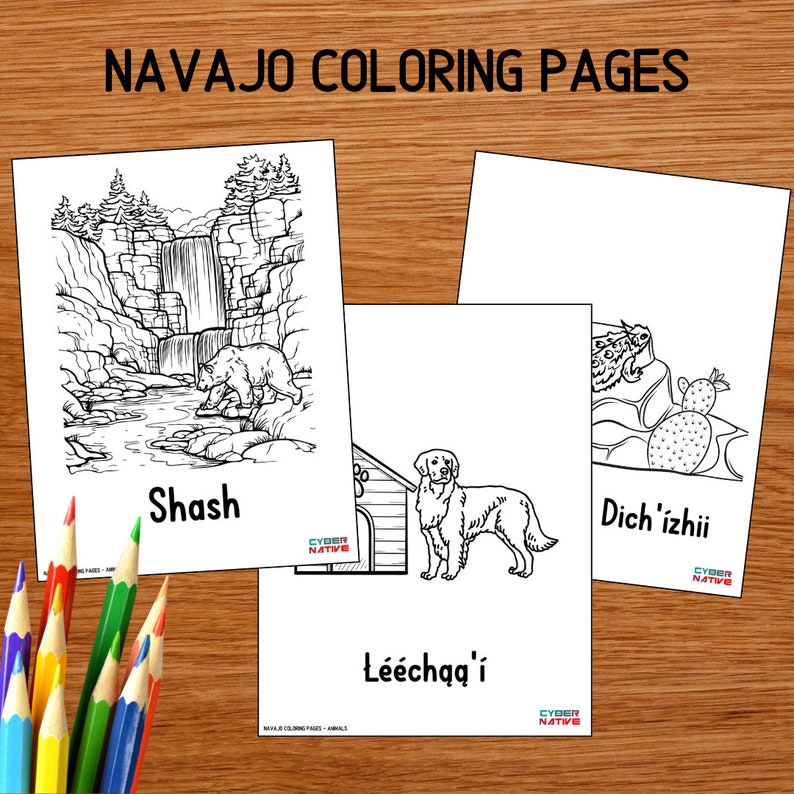 Animals (navajo Coloring Pages) - Etsy