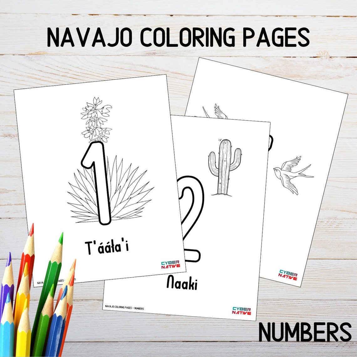 Numbers (navajo Coloring Pages) - Etsy
