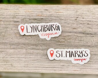 Custom Location Sticker - Etsy