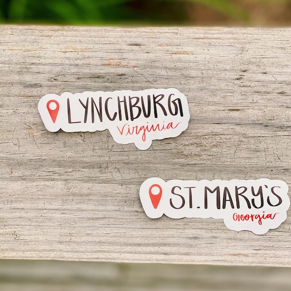 Custom Location Sticker - Etsy