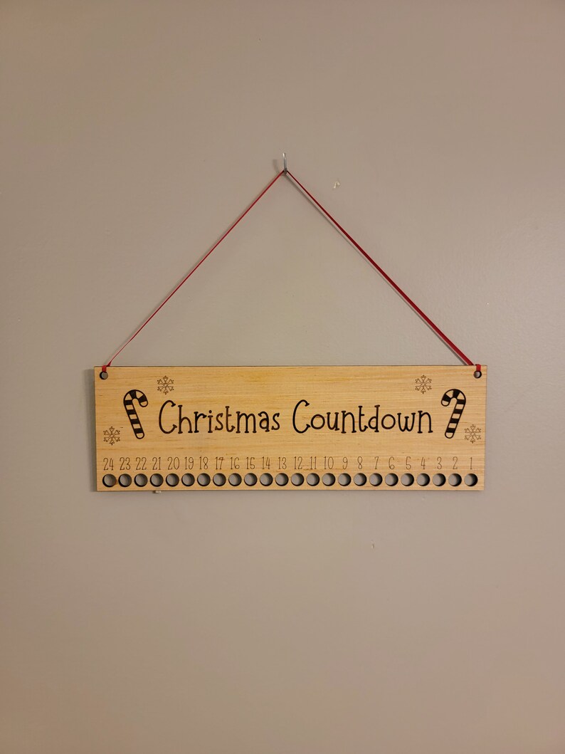 Personalized Candy Cane Countdown Advent Calendar, Candy Cane Holder - Etsy
