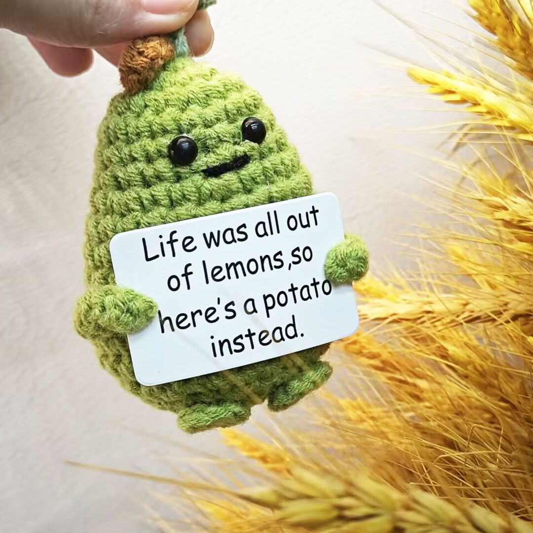 Personalised Potato Crochetfun Positive Potatoescute Knitted - Etsy