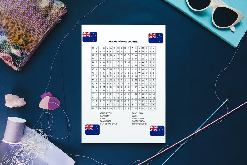 Word Search | New Zealand Word Search Bundle| Printable PDF | Word ...