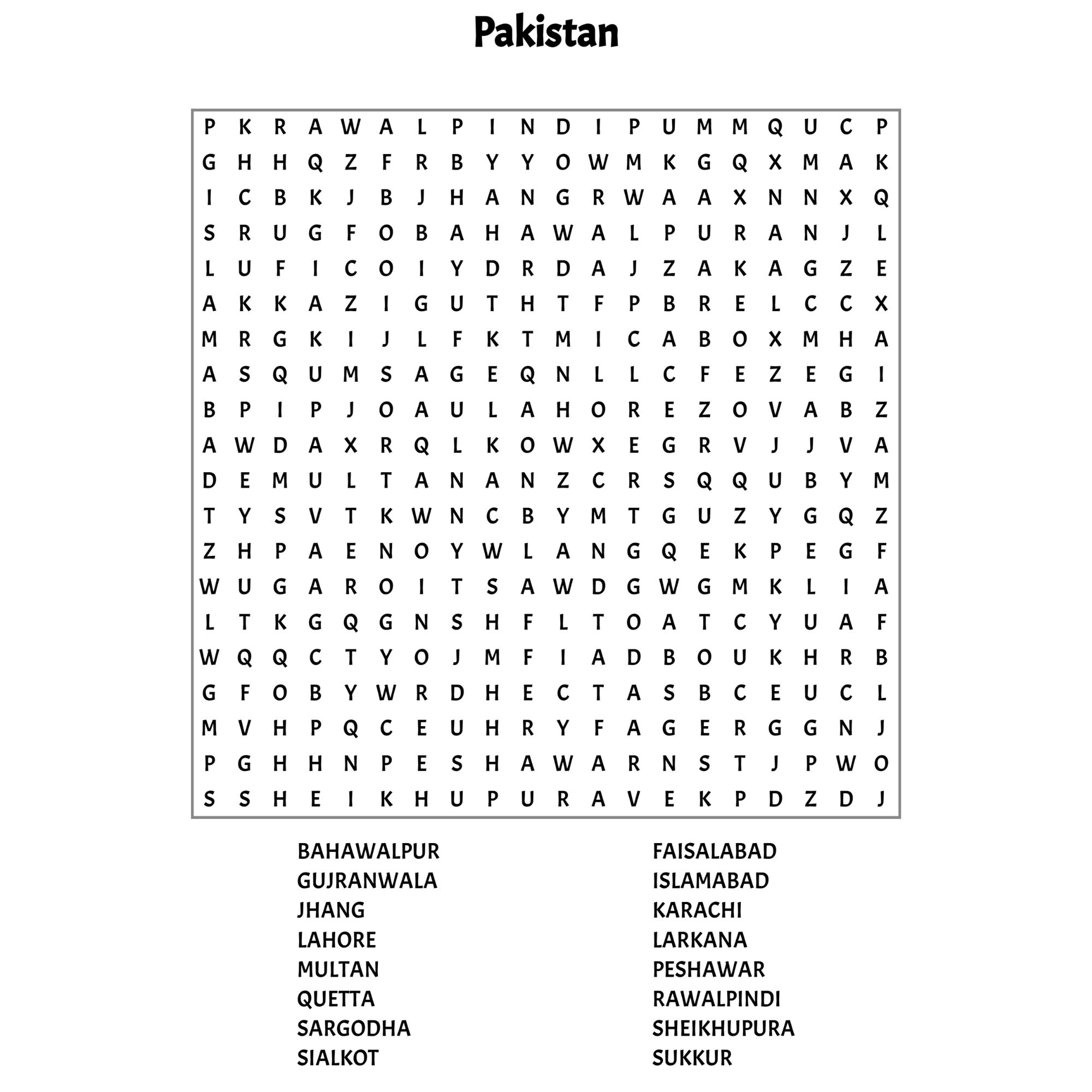 Word Search Puzzle Volume 1 20 Printable Puzzle Pages for Kids and ...