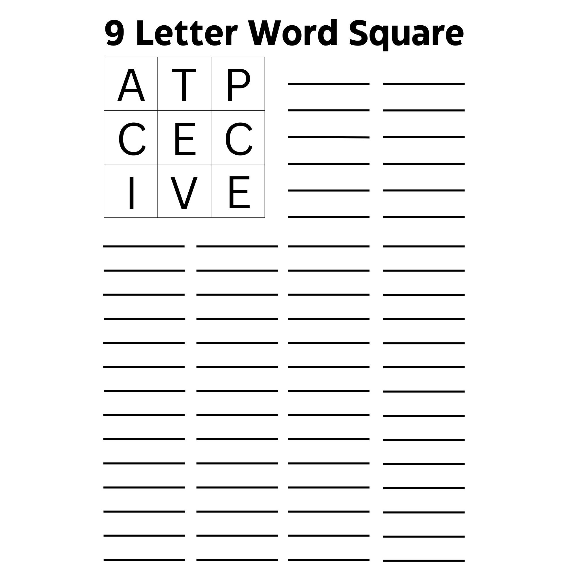 9 Letter Word Puzzle Bundle 3/26 Puzzles/target Word/party Word Game ...