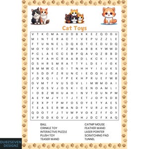 Cat Breeds Word Search Bundle: 15 Printable Puzzles (PDF) - Etsy