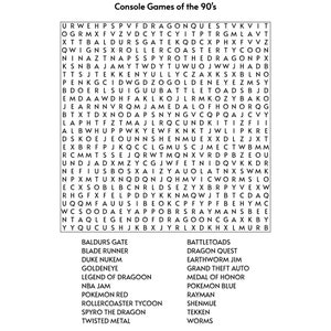 Word Search Printable | 90s Word Search | Word Search Printable PDF ...