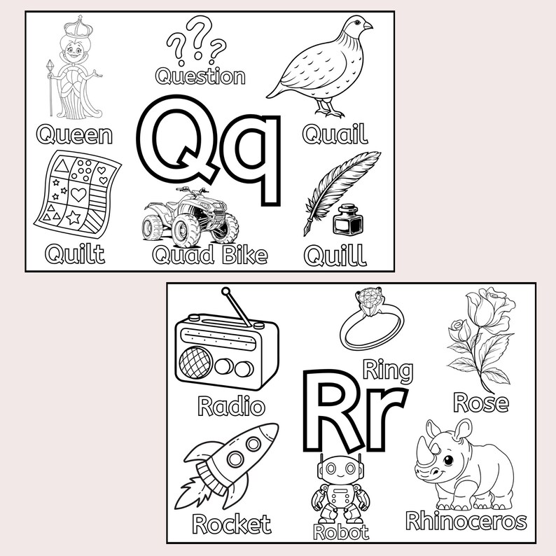 Alphabet Coloring Pages: Fun Preschool Printable Activity (26 Sheets ...