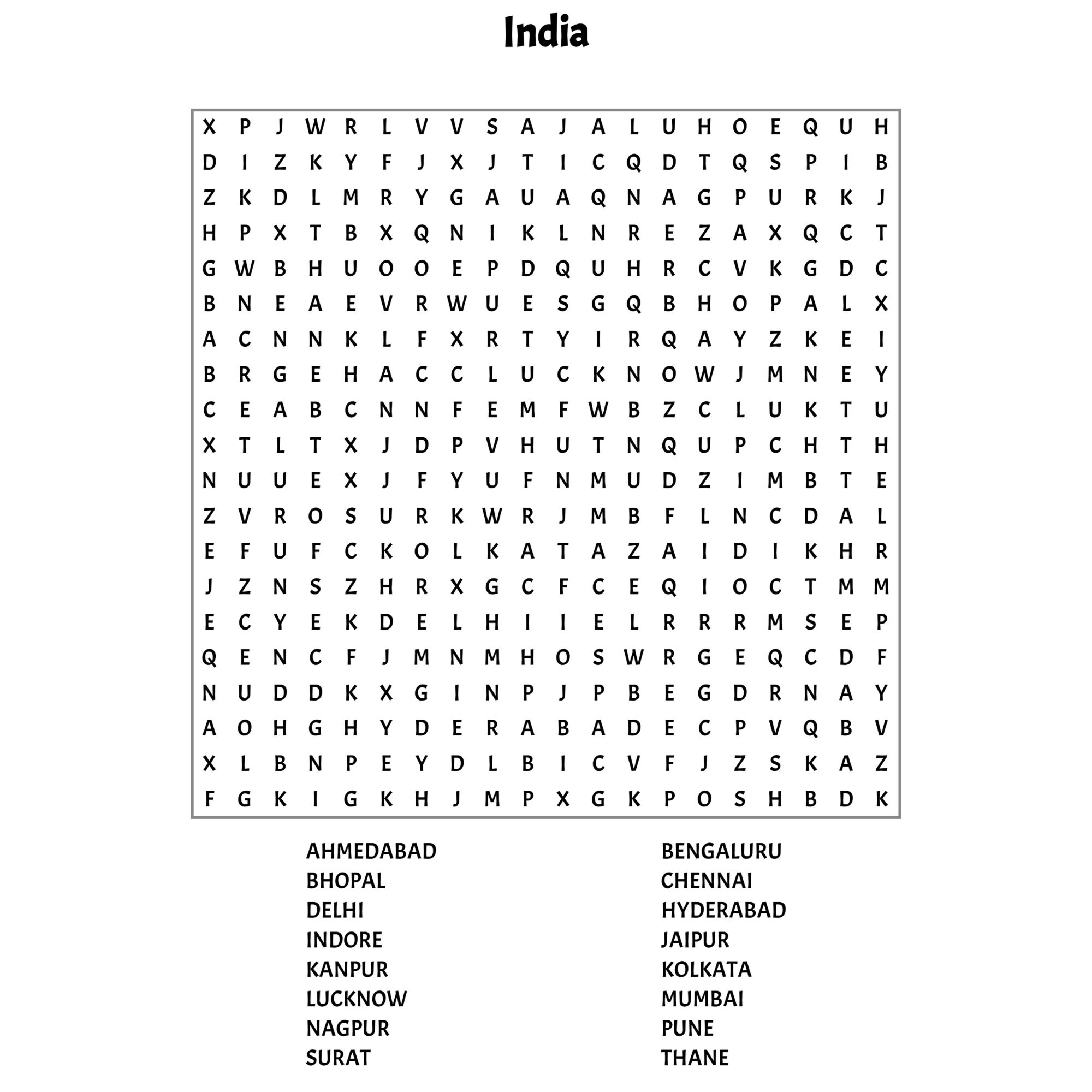 Word Search Puzzle Volume 1 20 Printable Puzzle Pages for Kids and ...