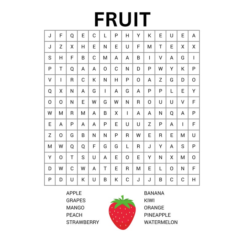 Printable Wordsearch for Kids 20 Printable Puzzle Pages for Kids ...