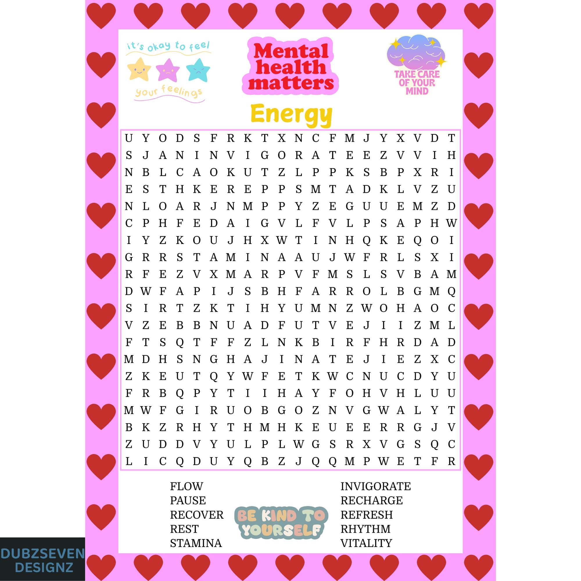 Self Care Word Search Bundle | 10 Wordsearches | Printable Puzzle PDF ...