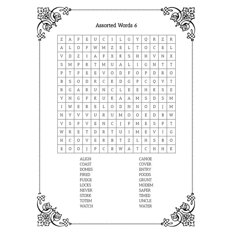 Word Search Volume 2| Assorted Wordsearches| 50 Printable Wordsearch ...