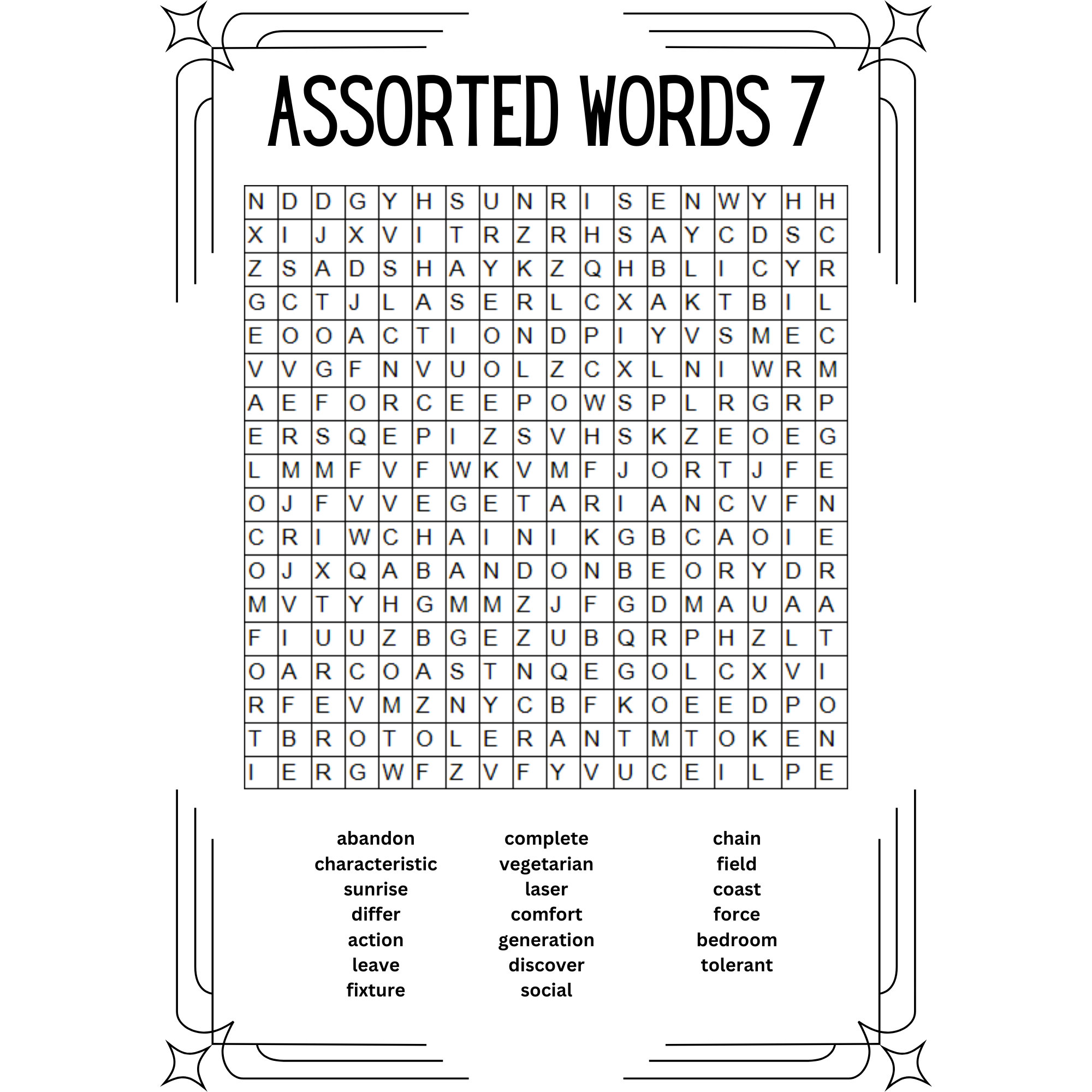 Word Search Printable Puzzle Instant Download,30 Printable Puzzle Pages ...
