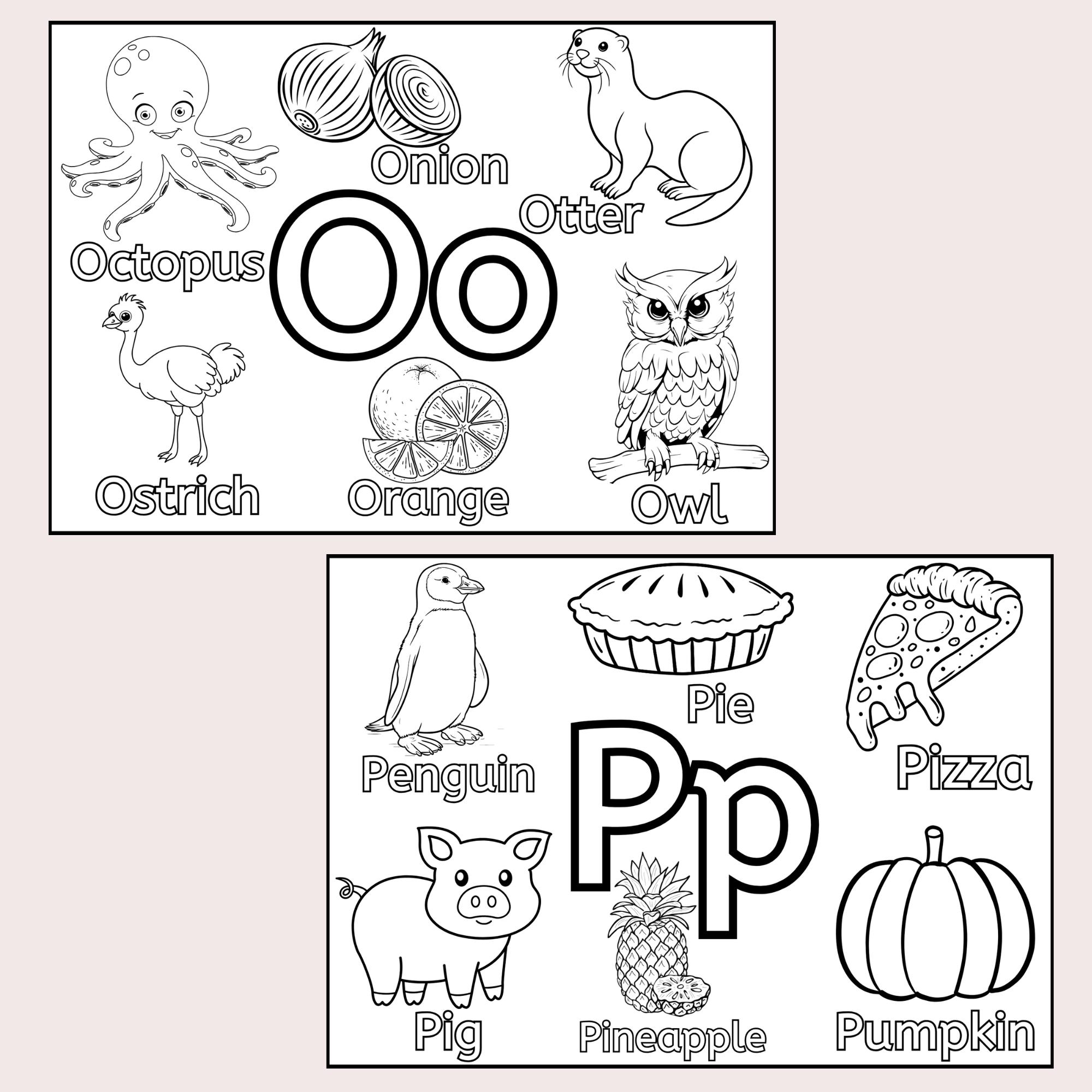 Alphabet Coloring Pages: Fun Preschool Printable Activity (26 Sheets ...