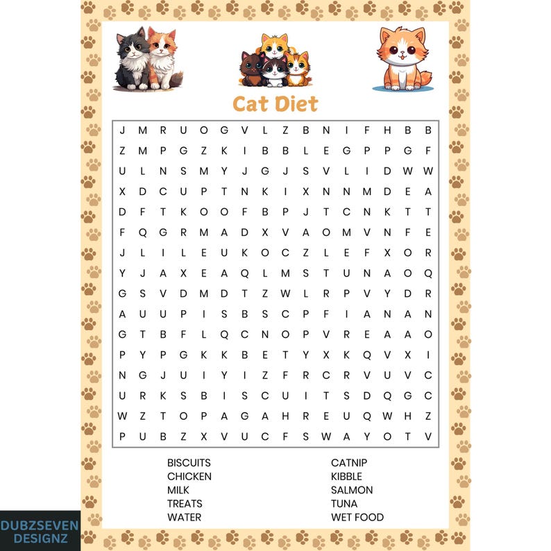 Cat Breeds Word Search Bundle: 15 Printable Puzzles (PDF) - Etsy