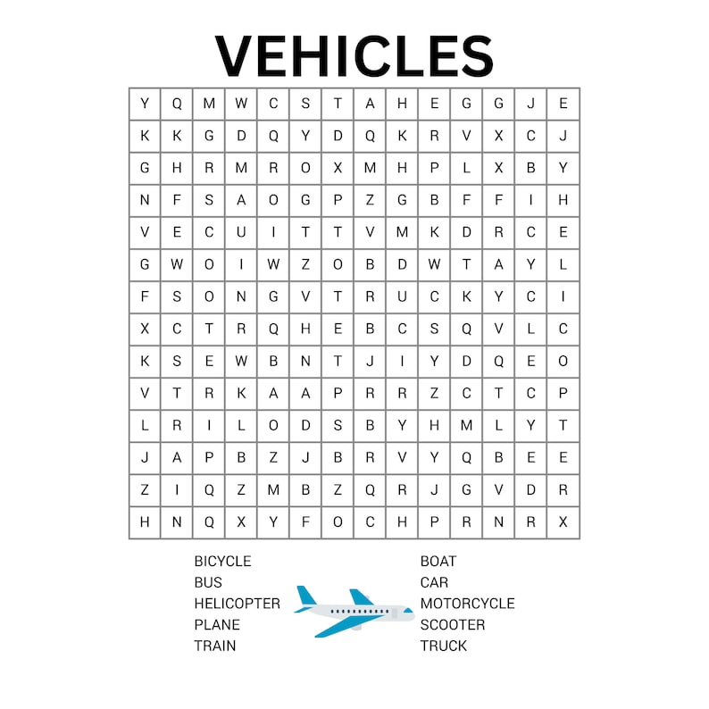 Printable Wordsearch for Kids 20 Printable Puzzle Pages for Kids ...