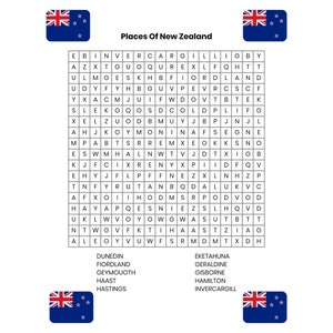Word Search | New Zealand Word Search Bundle| Printable PDF | Word ...