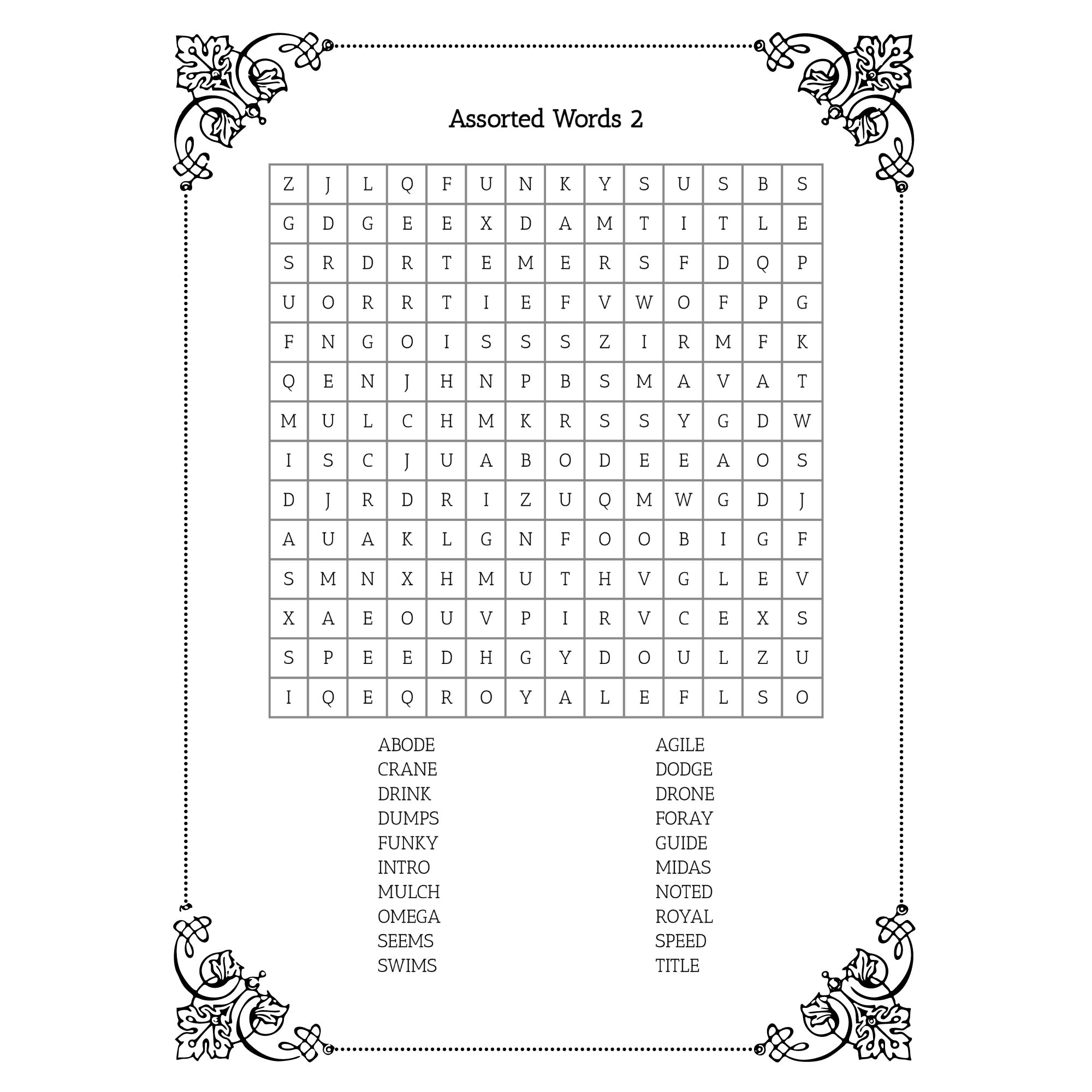 Word Search Volume 2| Assorted Wordsearches| 50 Printable Wordsearch ...